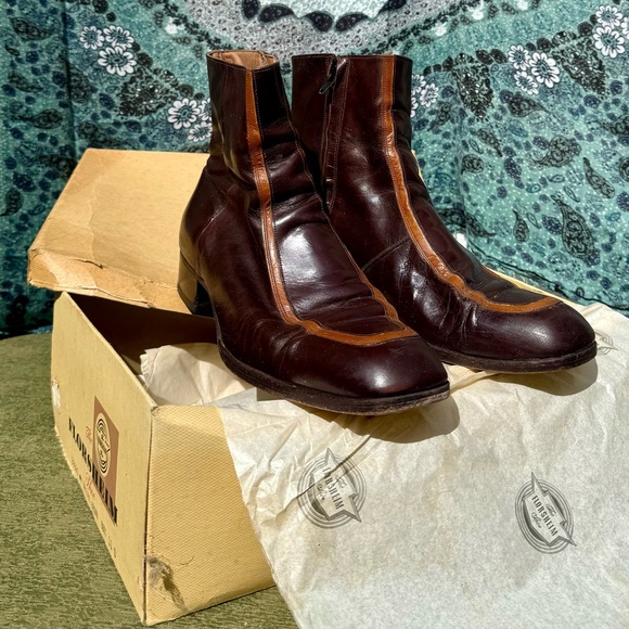 Florsheim | Shoes | Vintage Florsheim Brown Leather Dress Boots Ankle Height | Poshmark